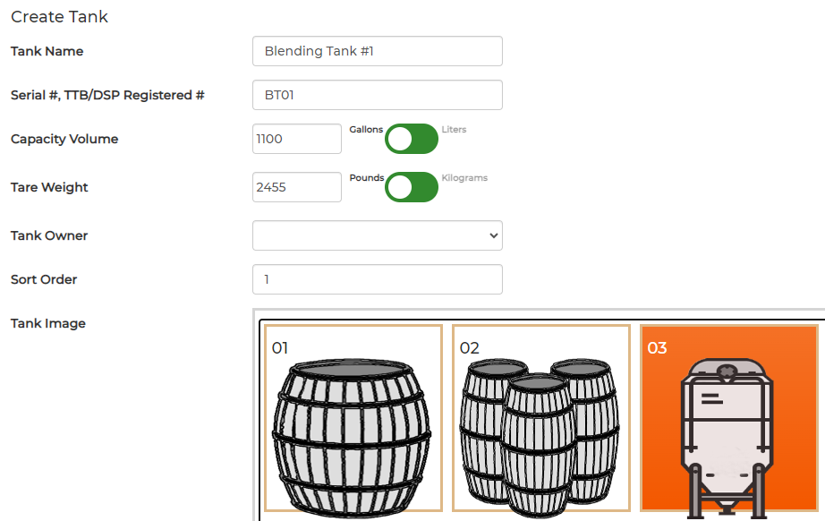 Tank Setup & Maintenance (Add, Edit/Rename, Remove/Delete/Deactivate ...