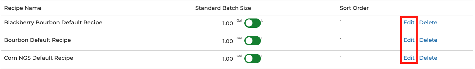 Recipe Setup – Whiskey Systems