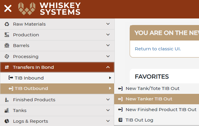 TIB Out - Tankers – Whiskey Systems