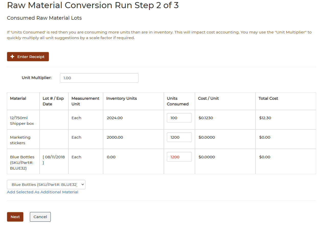 Raw Material Conversions – Whiskey Systems