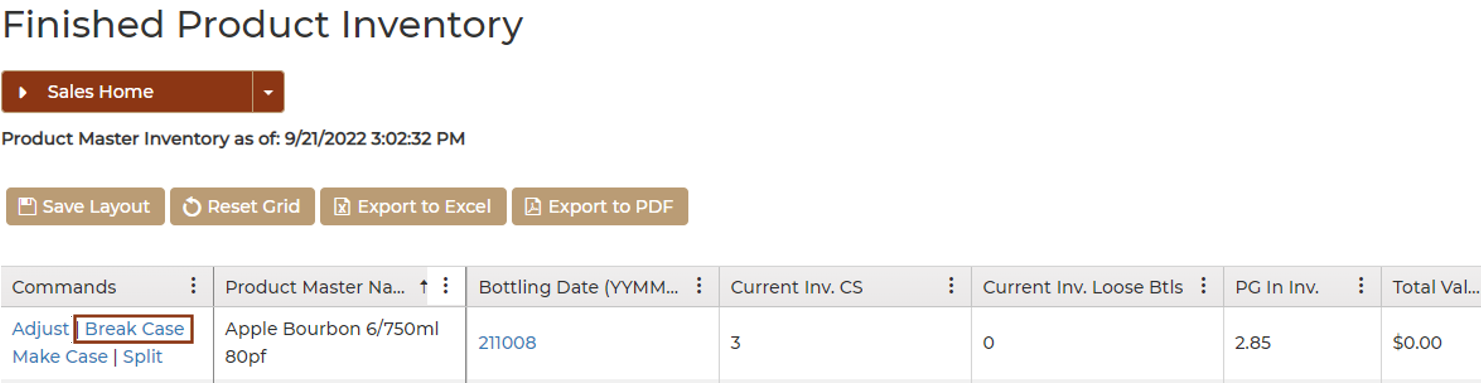 Make or Break a Case & Splitting Product Lots – Whiskey Systems