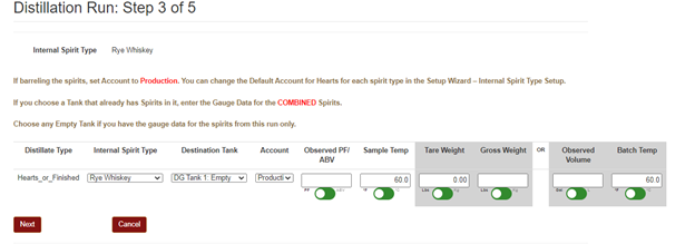 Enter a New Distillation Run – Whiskey Systems